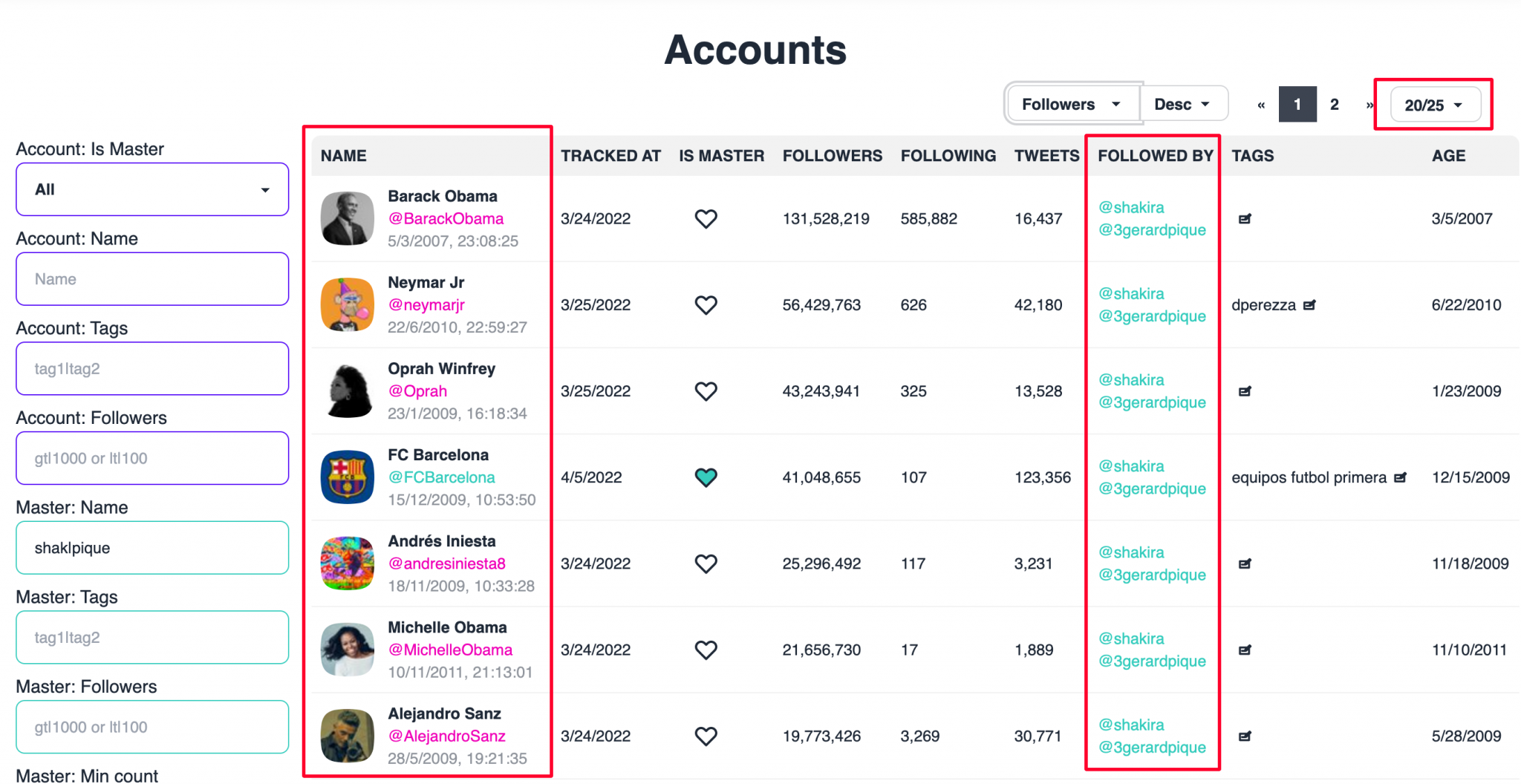 Twitter Follower Tracker - Analyze and compare Twitter accounts