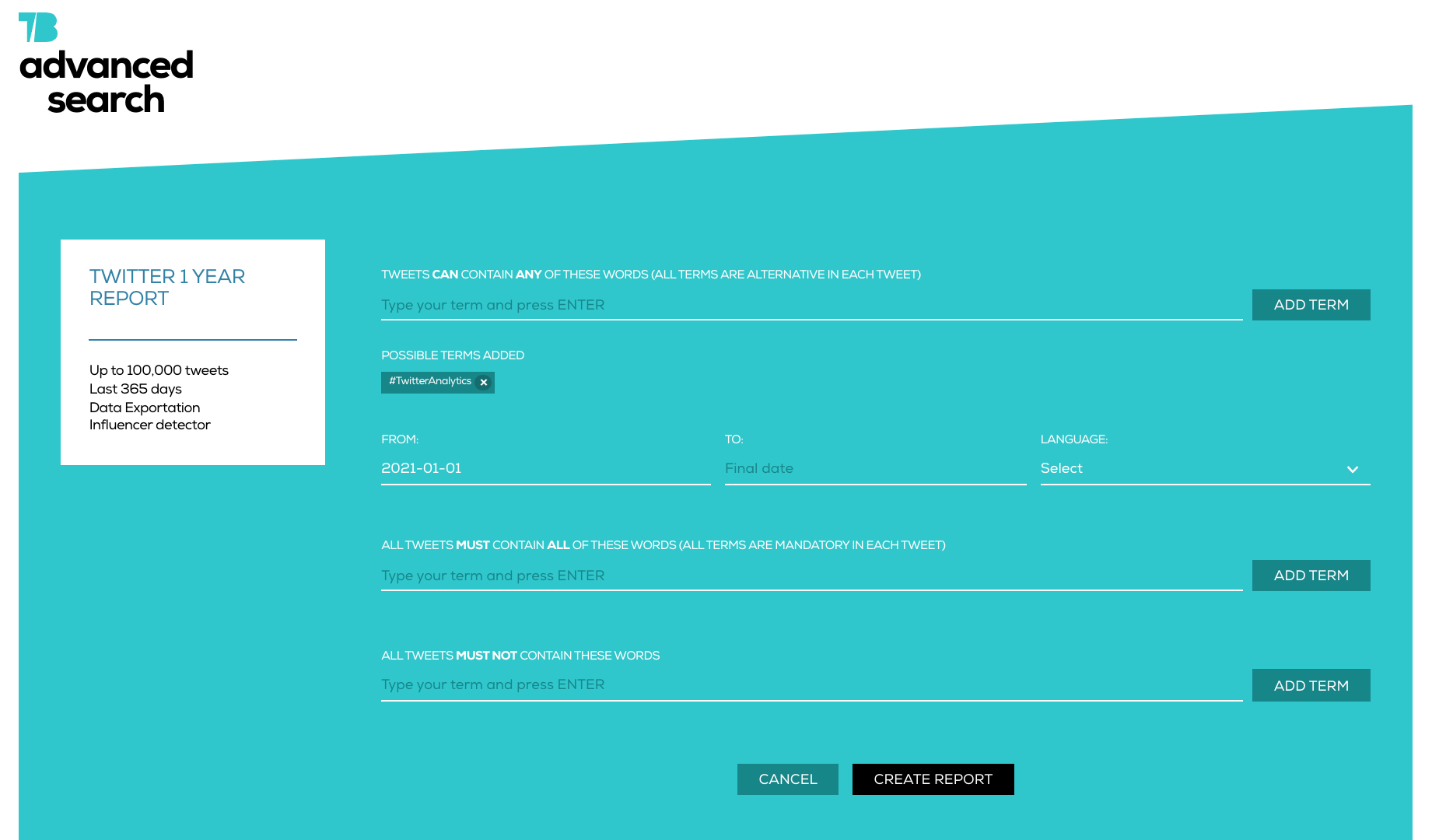 How to see tweets from last year with a Tweet Binder report