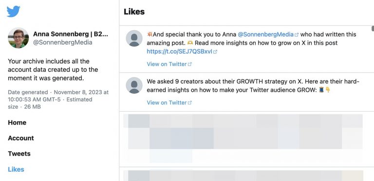 How to download Twitter archive directly from Twitter / X